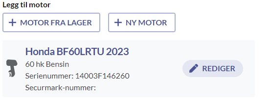 Slik registrerer du en ny båt og motor (båtpakke) – Securmark